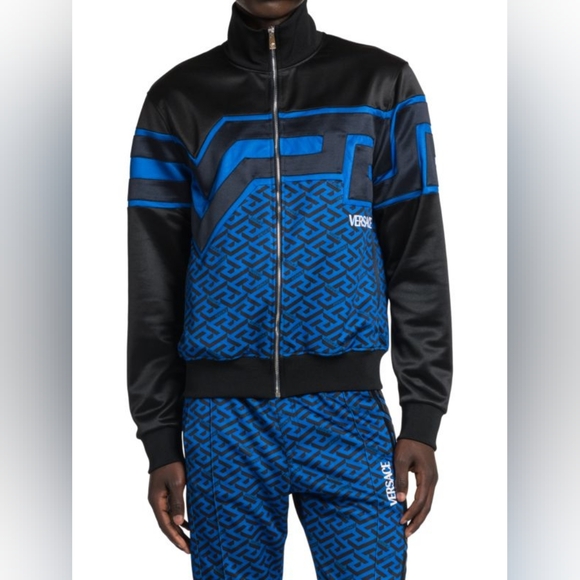 Versace | Jackets & Coats | Authentic Versace Mens Greca Monogram Track ...